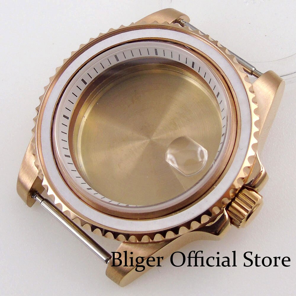 BLIGER Rose Gold Watch Case fit NH35A NH36A PT5000... – Grandado