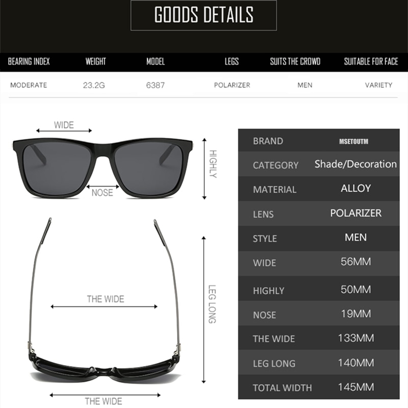 MSETOUTM Aluminum Magnesium Polarized Al Mg Sungla... – Grandado
