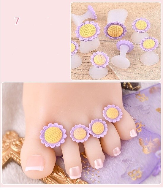 8 pcs cute Toe Separators Silicone Form Toe Spacer... – Vicedeal