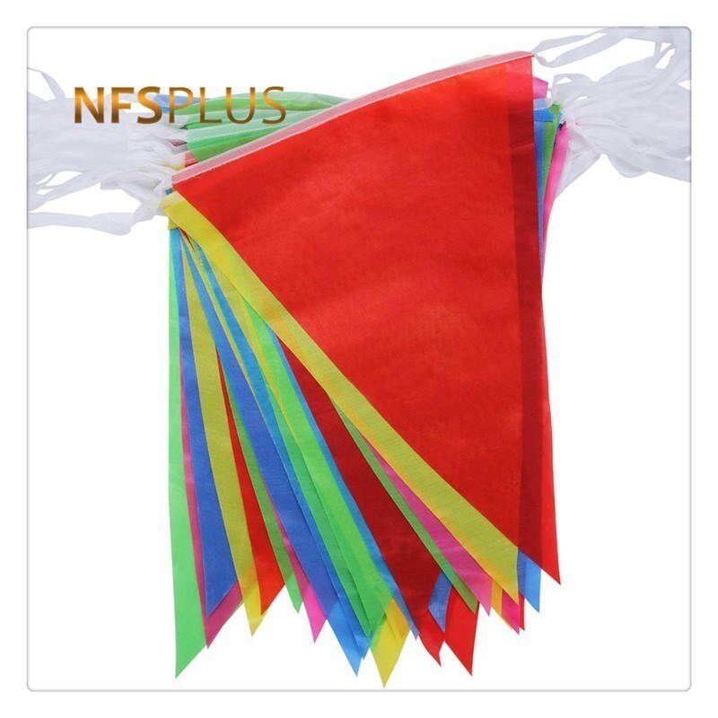 Decorative Colorful Flags 50M 100PCS Triangle Red ... – Grandado