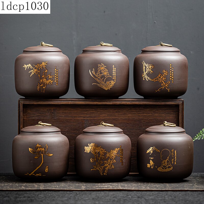 Purple Clay Tea Caddy Storage Tank Tea Set Househo... – Vicedeal