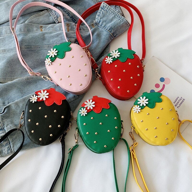 spring children's bag three-dimensional strawberry... – Vicedeal