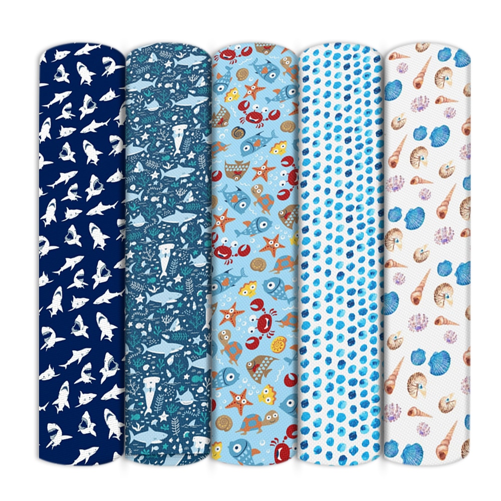50*140cm Sea Series 100% Cotton Fabric for Tissue ... – Grandado