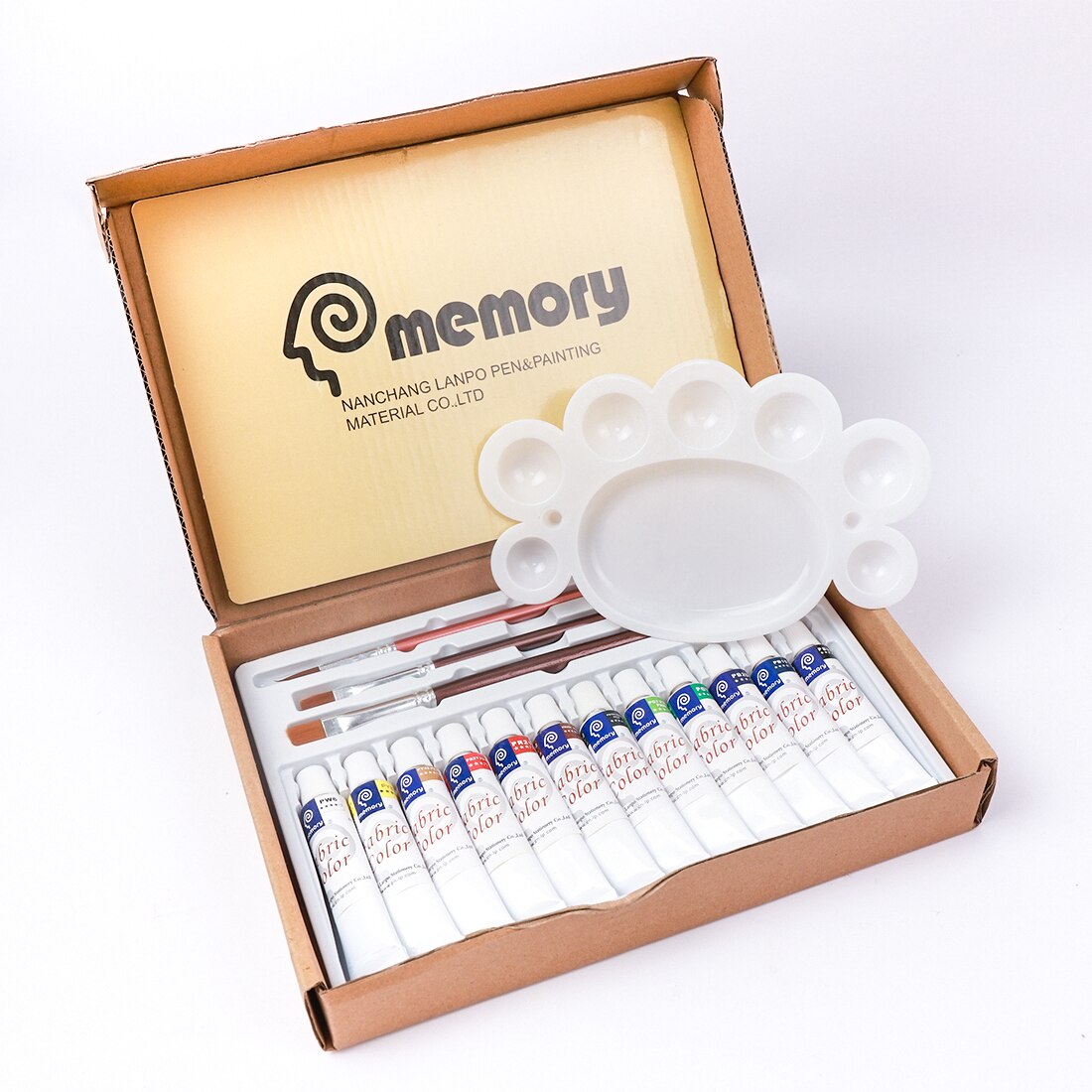 Memory 12 Colors Acrylic Fabric Paints Set Dye for... – Grandado