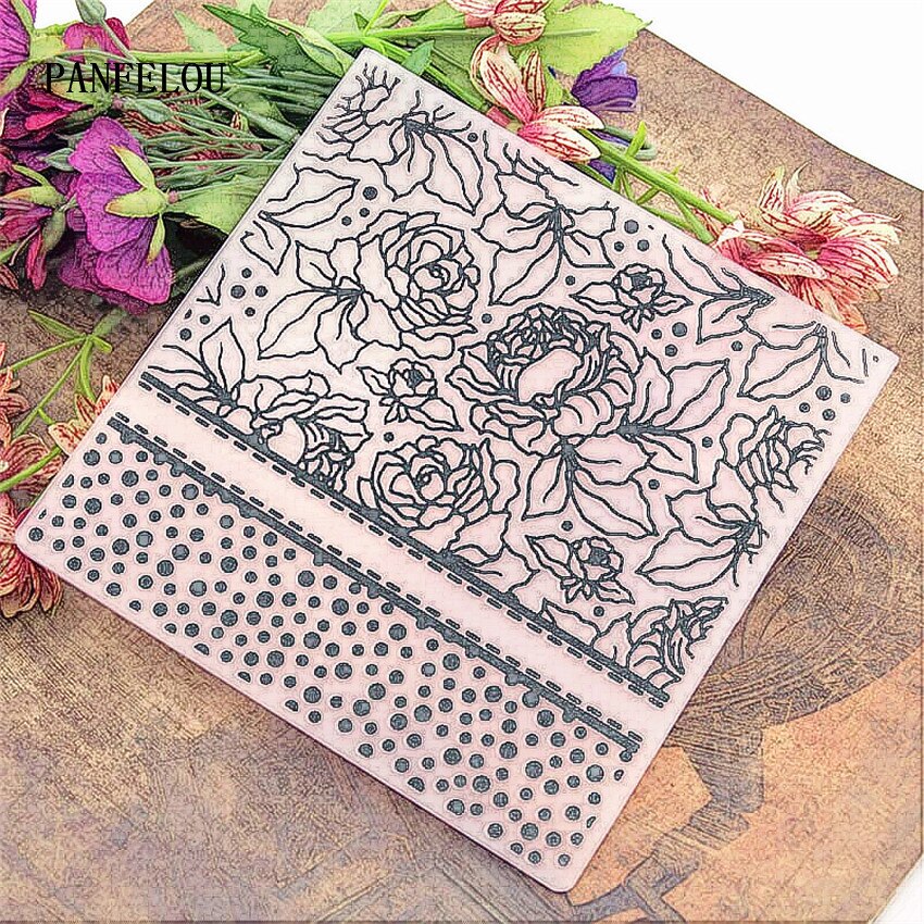 PANFELOU Easter The rose garden Embossing folders ... – Grandado