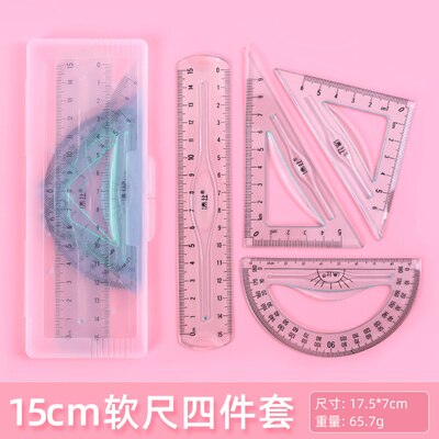 Soft Ruler, Straightedge, Triangle Ruler, Four-pie... – Grandado