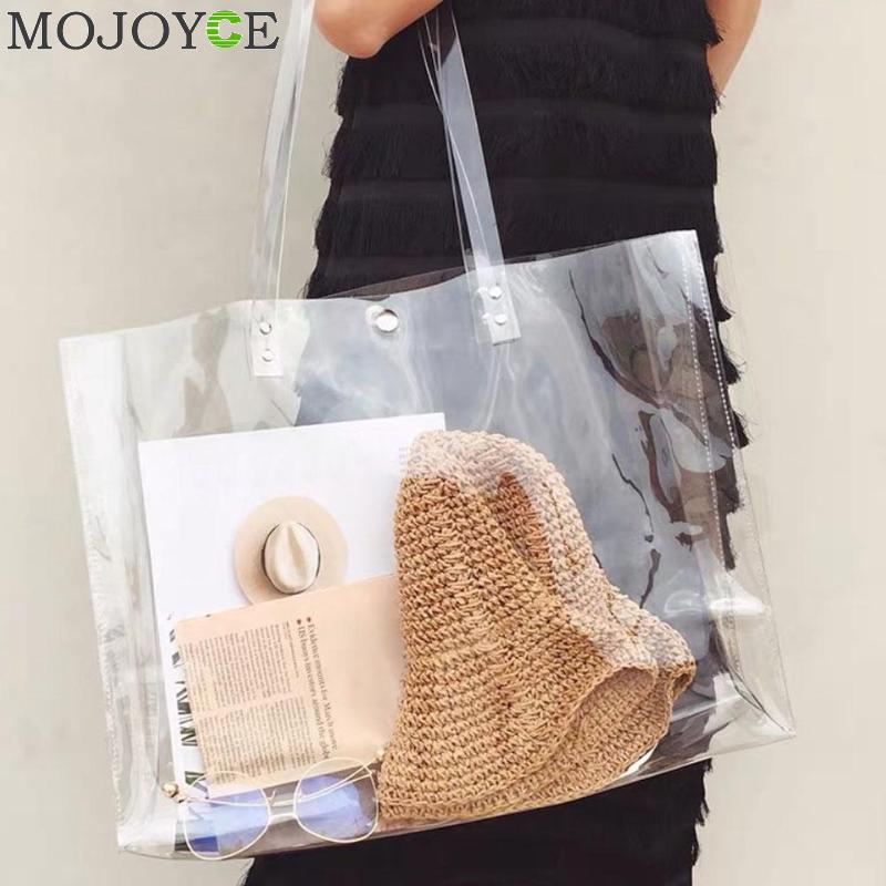 Casual Totes Frauen PVC Handtaschen Transparent St... – Vicedeal
