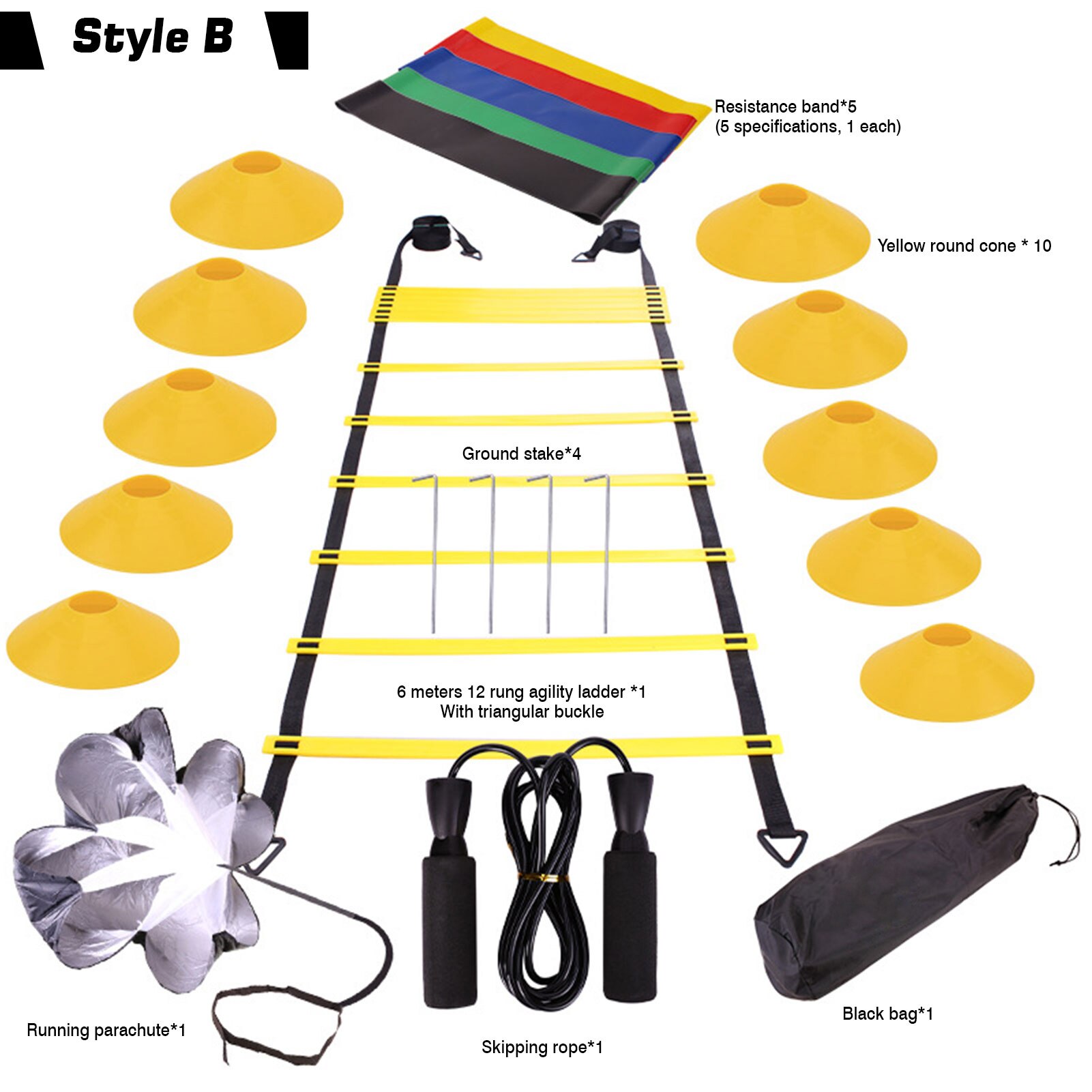 Agility Ladder Speed Training Equipment Set for Fo... – Grandado