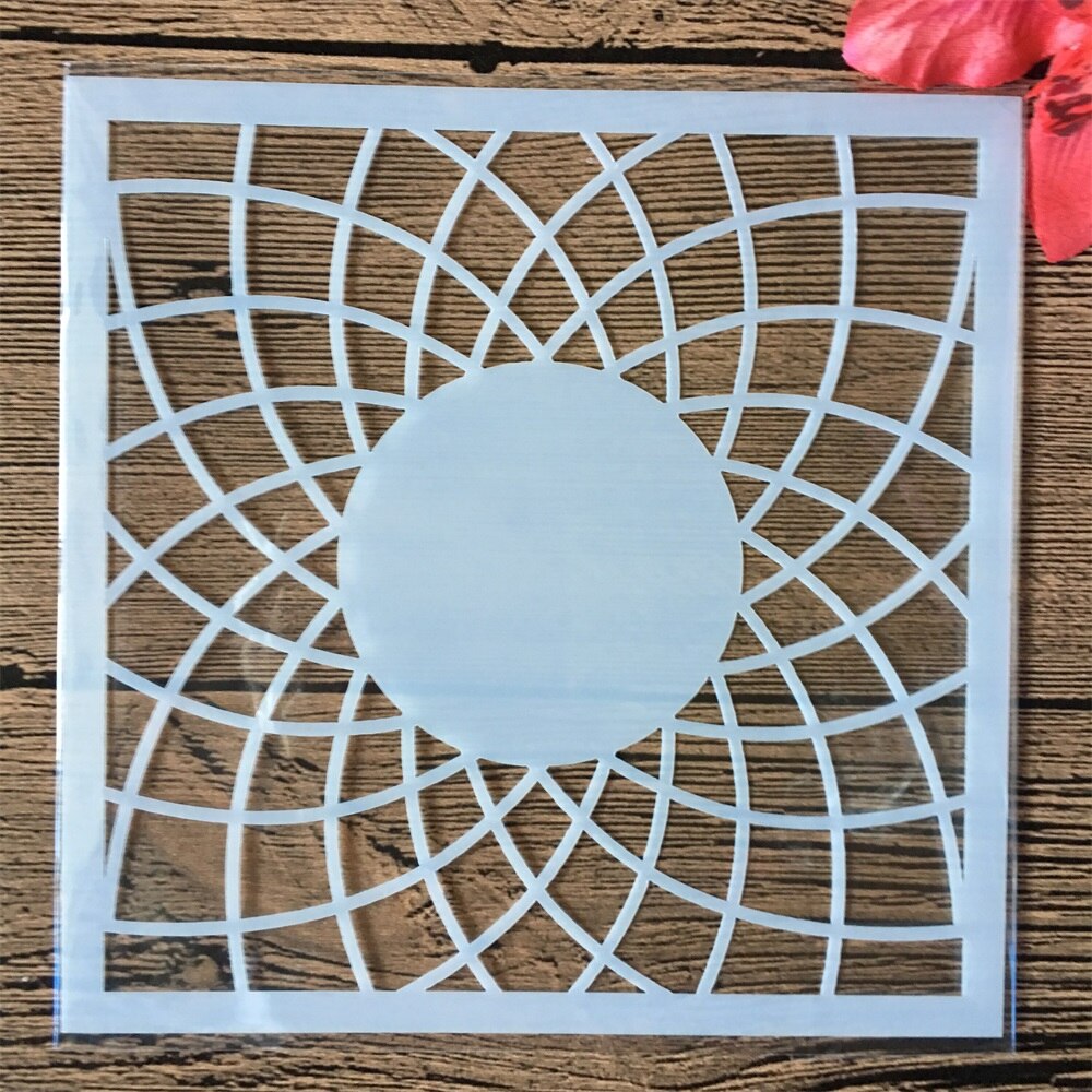 9Pcs/Set 13cm Oval Geometry Circle Grid DIY Layeri... – Grandado