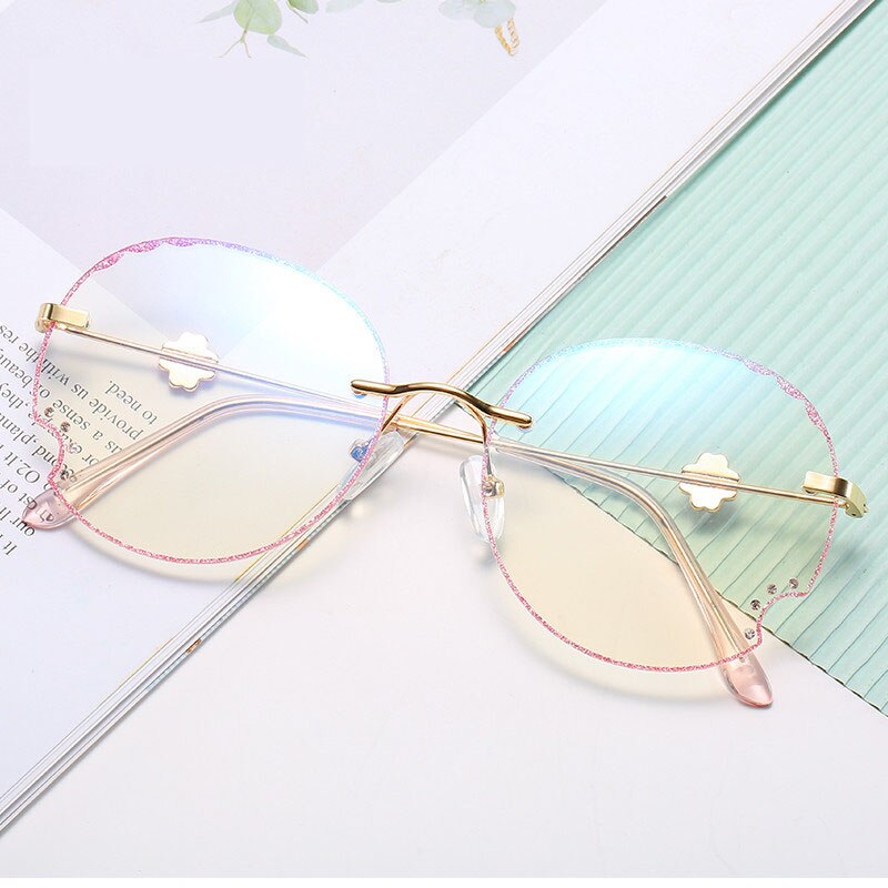 Rimless Glasses For Women Anti Blue Rays Glasses L... – Vicedeal