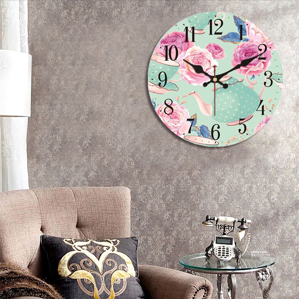 Vintage French Kitchen Wall Clock Enjoy Tea Time P... – Vicedeal