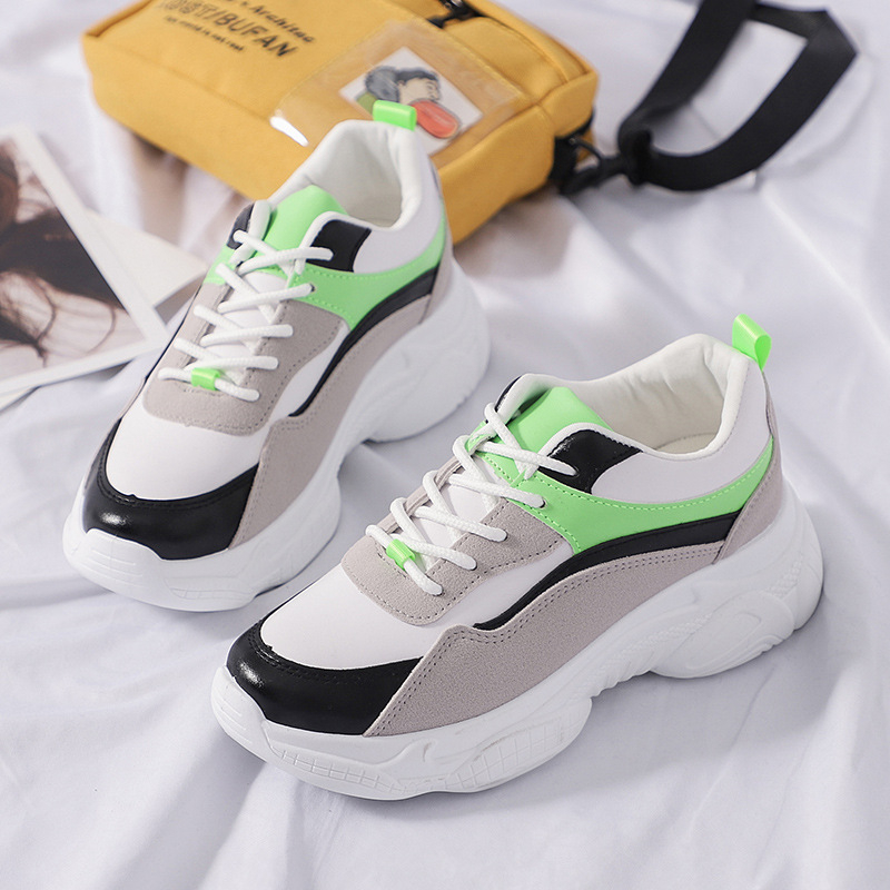 Fujin Women Shoes Color Matching Old Shoes Female ... – Vicedeal
