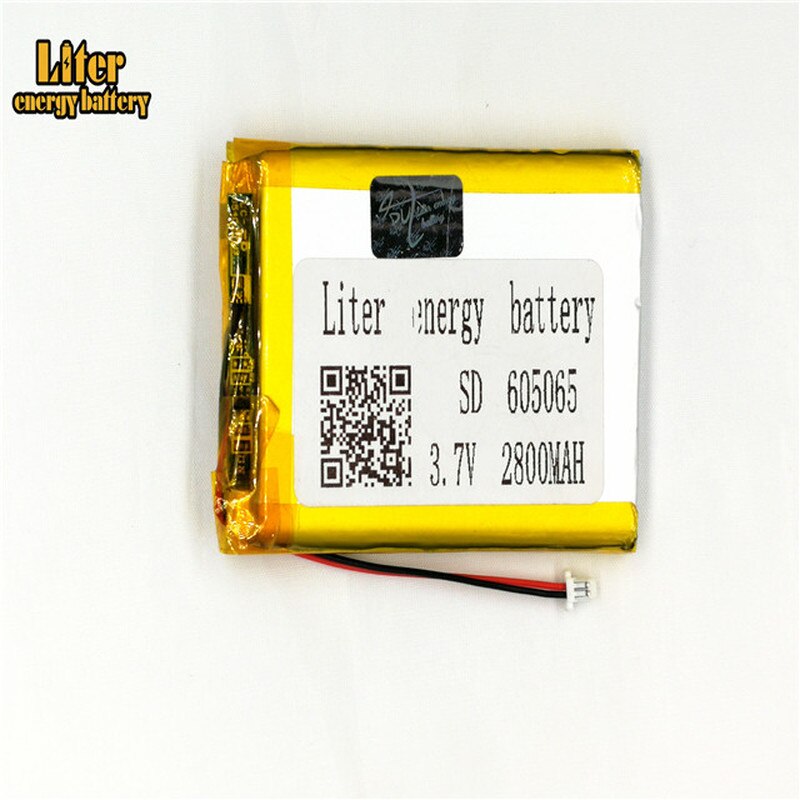 1.0 MM 2pin connector 605065 2800 mah 3.7 V oplaad... – Grandado