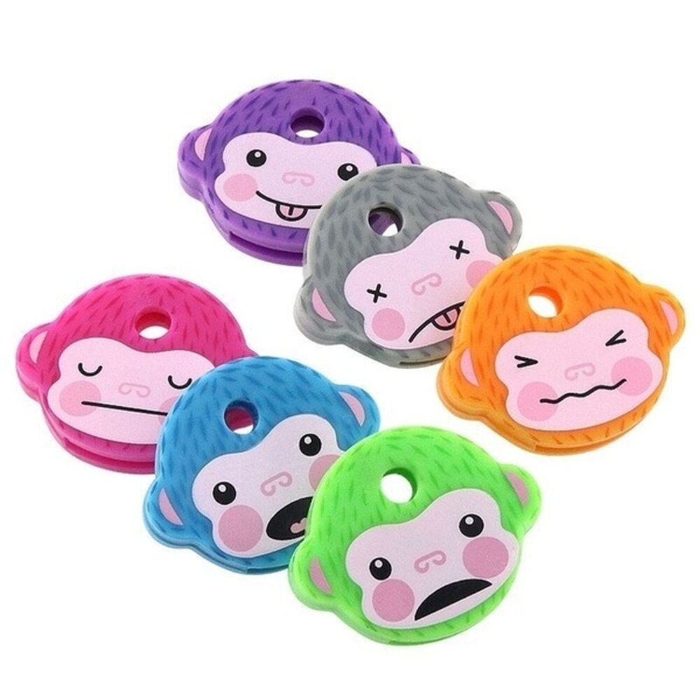 6Pcs/Set Cartoon Cute Monkey Key Caps PVC Soft Glu... – Grandado