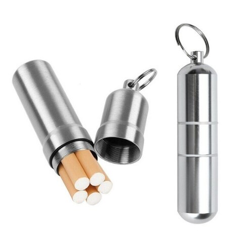 Aluminum Pill Box Keychain Capsule Outdoor Waterpr... – Grandado