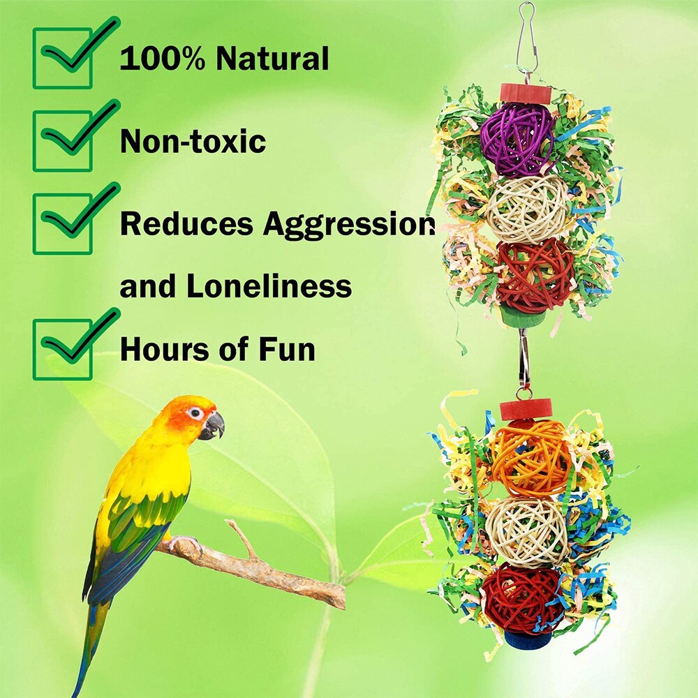 Ebaokuup 3 Pcs Bird Chewing Toys Set For Lovebirds... – Vicedeal