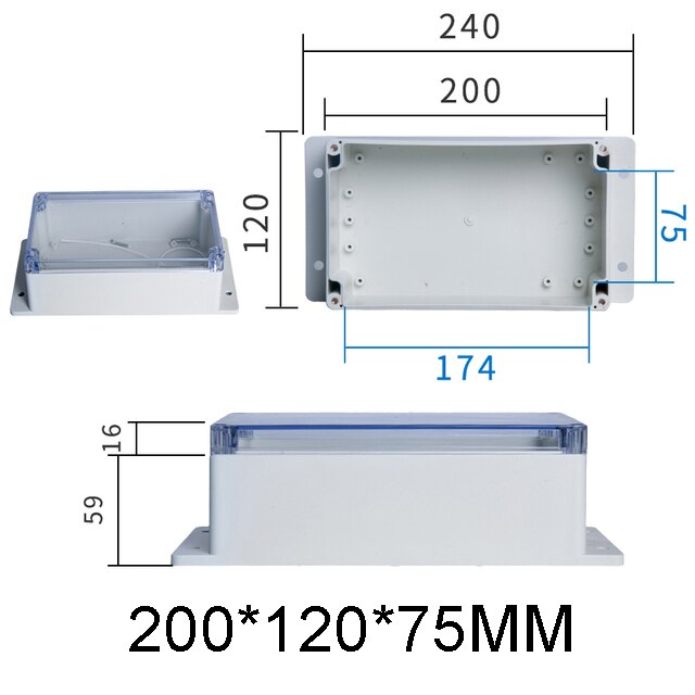 IP65 Kunststoff Transparent Box Wasserdichte ABS S... – Grandado