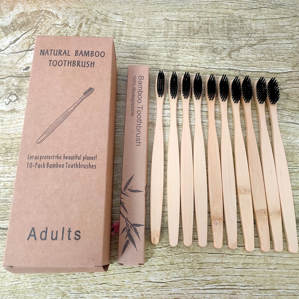 Biodegradable Bamboo Toothbrushes 10pcs/5pcs BPA F... – Grandado