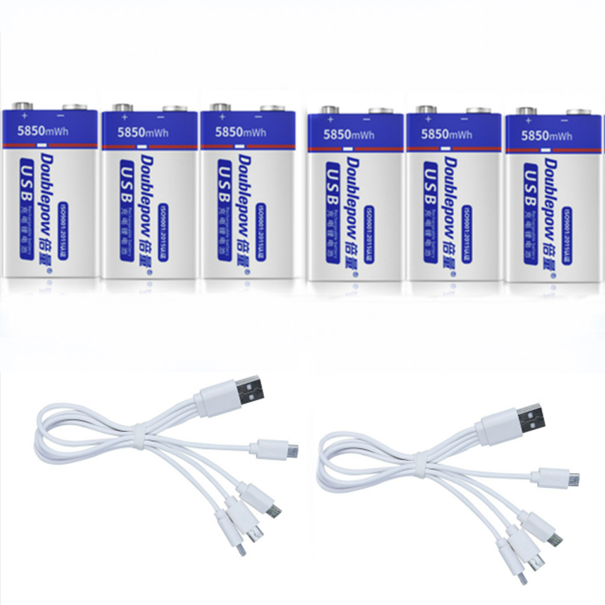 Original 3780mWh USB 9V rechargeable battery Type-... – Grandado