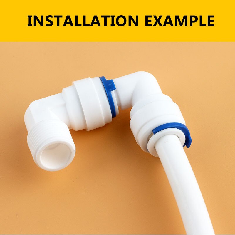 3/8" TUBE-3/8" Bolt Elbow Quick Connect 1166 Pipe Hard Plug Joint ...