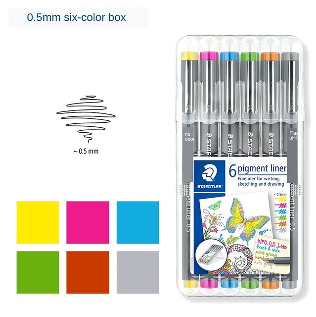 Staedtler 308 SB6P Pigment Liner Fineliner Technic... – Vicedeal