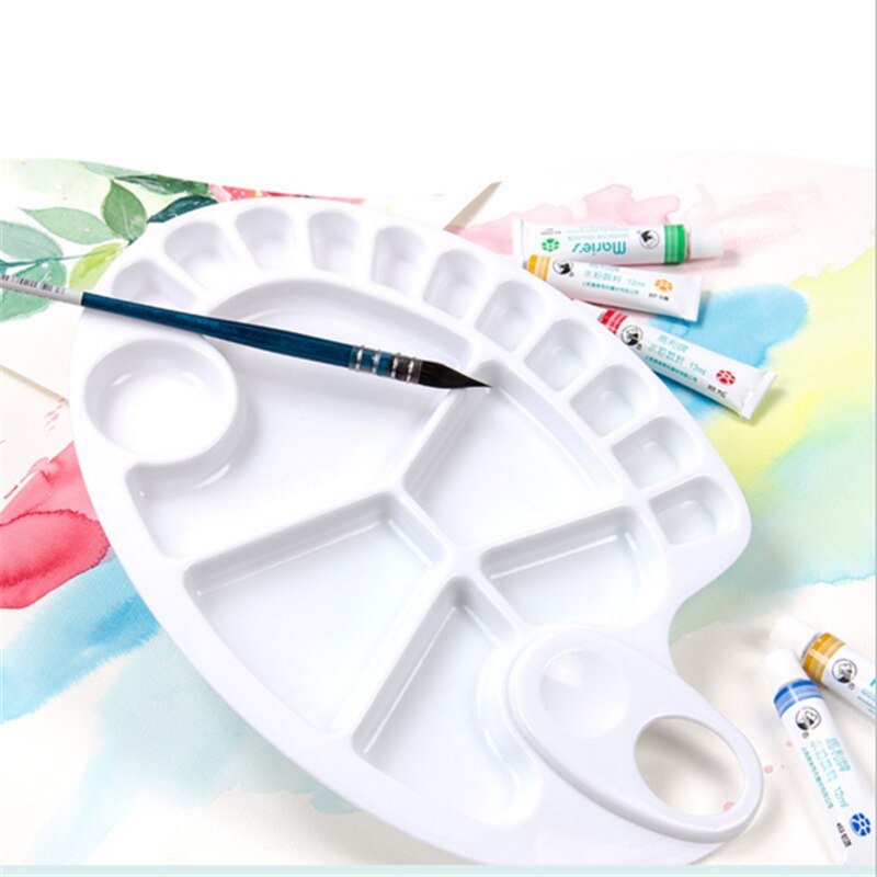 Ovale Plastic Palet Art Verf Plastic Tekening Lade... – Grandado