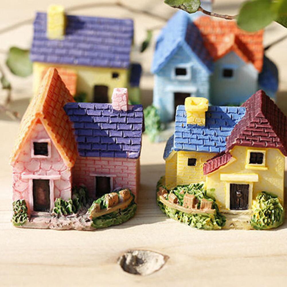 Fairy Garden Miniature Resin House Villa Micro Lan... – Grandado