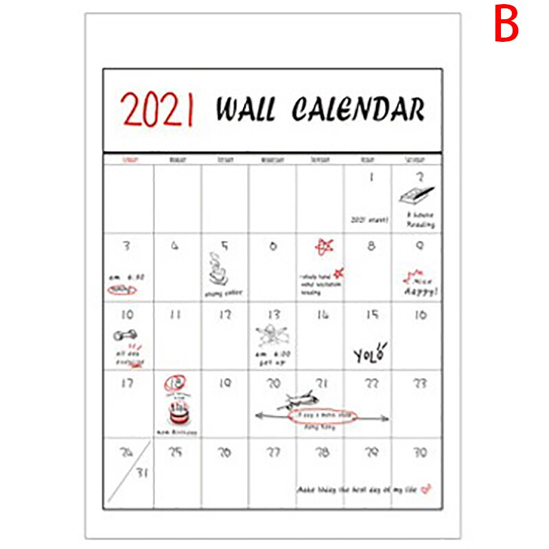 1Pcs Minimalisme Plan Boek Mini Muur Kalender Diy ... – Grandado