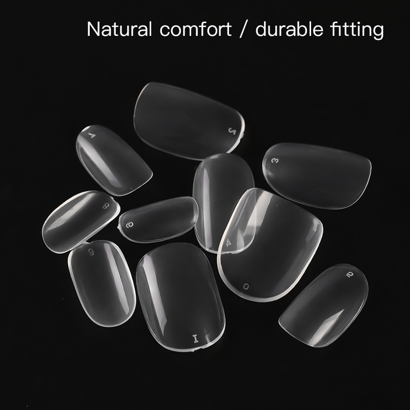 120 Pieces Of Short Full Transparent Nail Nails Ro... – Grandado