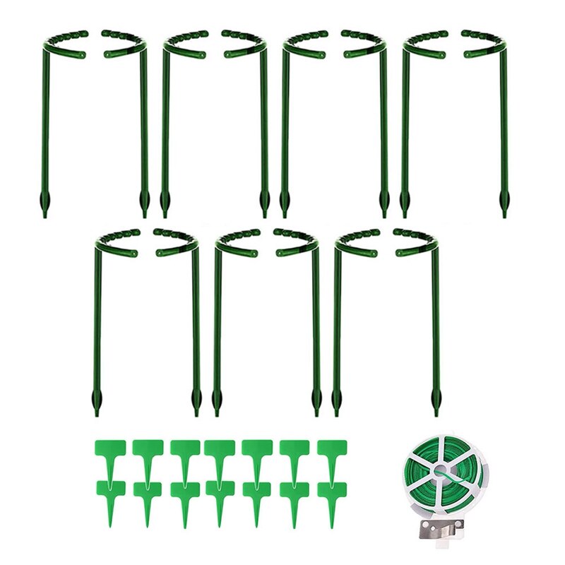 Pack Of 14 Plant Supports For The Garden,Semi-Roun... – Grandado