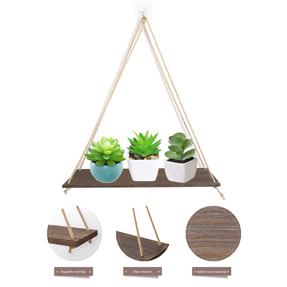 Nordic Wooden Wall Shelf Decorative Floating Shelv... – Grandado