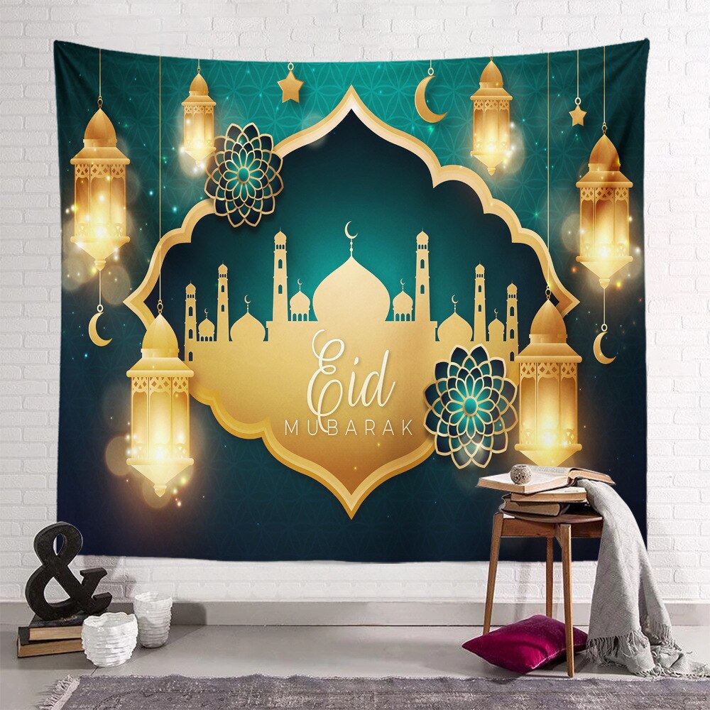 Eid Mubarak Background Cloth Bedroom Home Hanging ... – Grandado