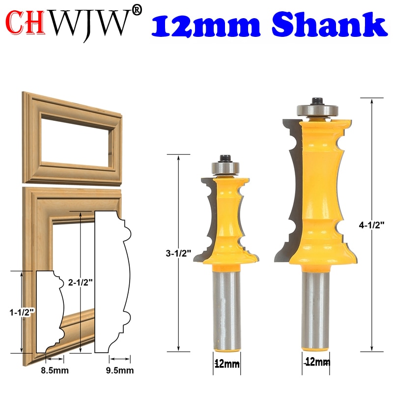 CHWJW 1-2PCS 12mm Shank Miter Frame Molding Router... – Grandado