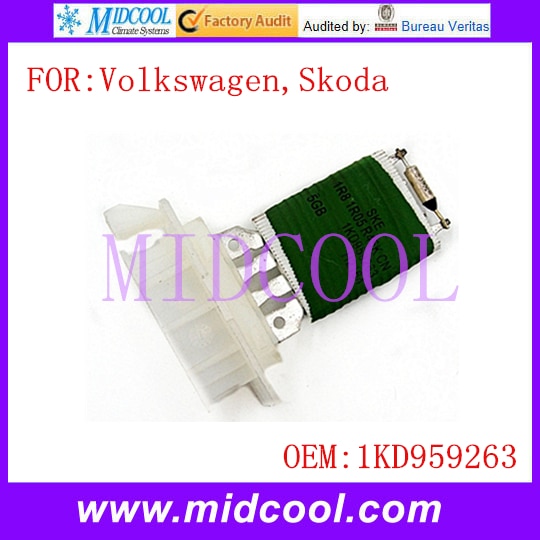 Heater Fan Blower Motor Resistor use OE NO.1KD9592... – Grandado