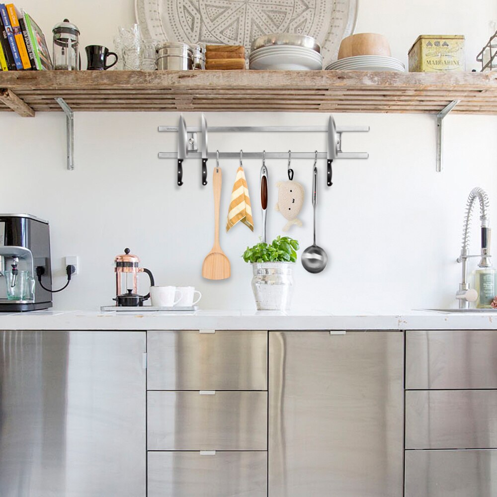 OUNONA Stainless Steel Wall-mounted Double Bar Mag... – Grandado