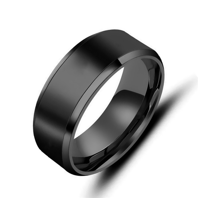 Stainless Steel Black Rings For Women Charm Jewelr... – Vicedeal