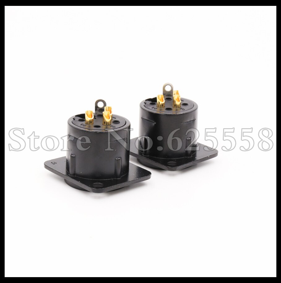 4pcs XLR Gold plated 3-Pin Male Chassis Panel Sock... – Grandado