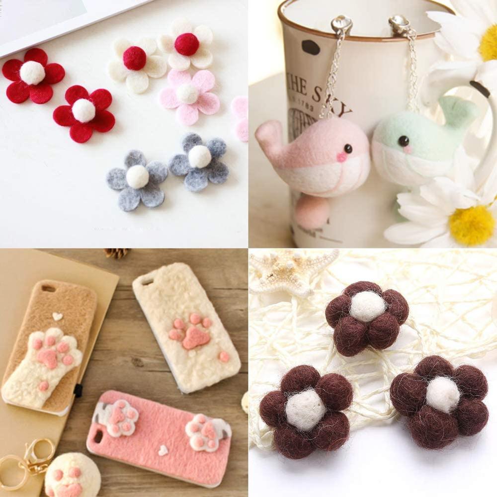 LMDZ 34 PCS Lovely Doll Wool Felt Craft DIY No fin... – Vicedeal