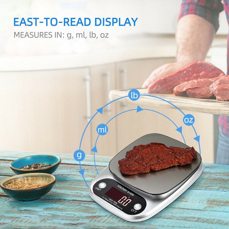 Accurate Digital Kitchen Food Scale Gram Electroni... – Grandado