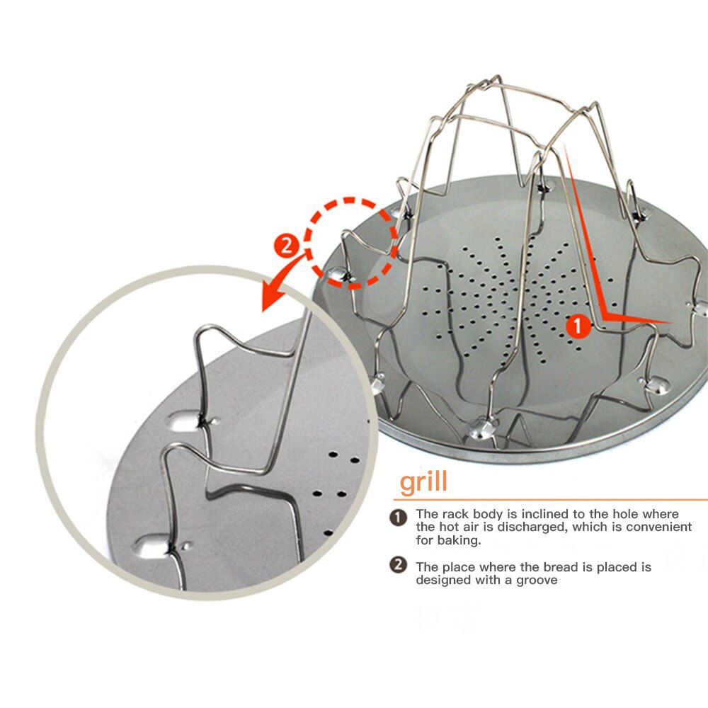 4 Slice Bread Toast Rack Grill Practical Bread Toa... – Vicedeal