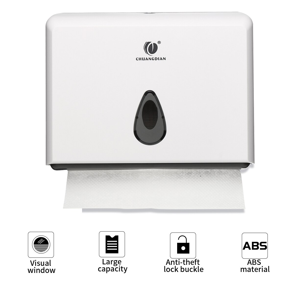 Wall Mounted Hand Paper Tissue Towel Dispenser Ind... – Grandado