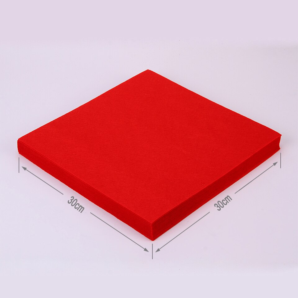 Red Color DIY Fabric Felt Sheet 30X30CM Pure Colou... – Grandado