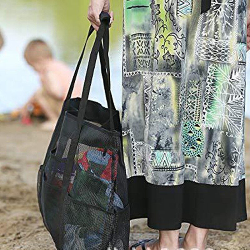 Outdoor Travel Mesh Storage Bag Swimming Beach Bag... – Grandado