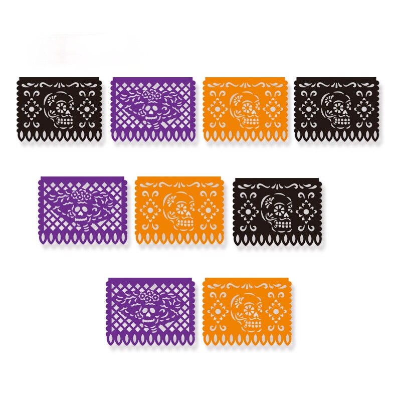 Papel Picado Banner Decorations Large Felt Mexican... – Grandado