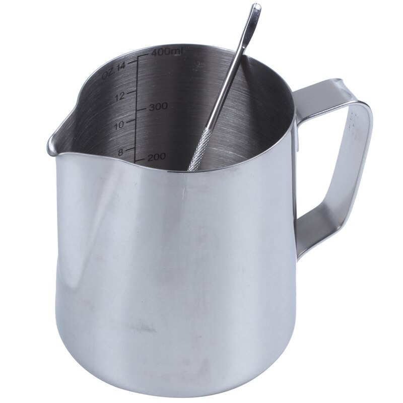 Melkkan , 350ml handzame koffiemelkkan melkopschui... – Vicedeal