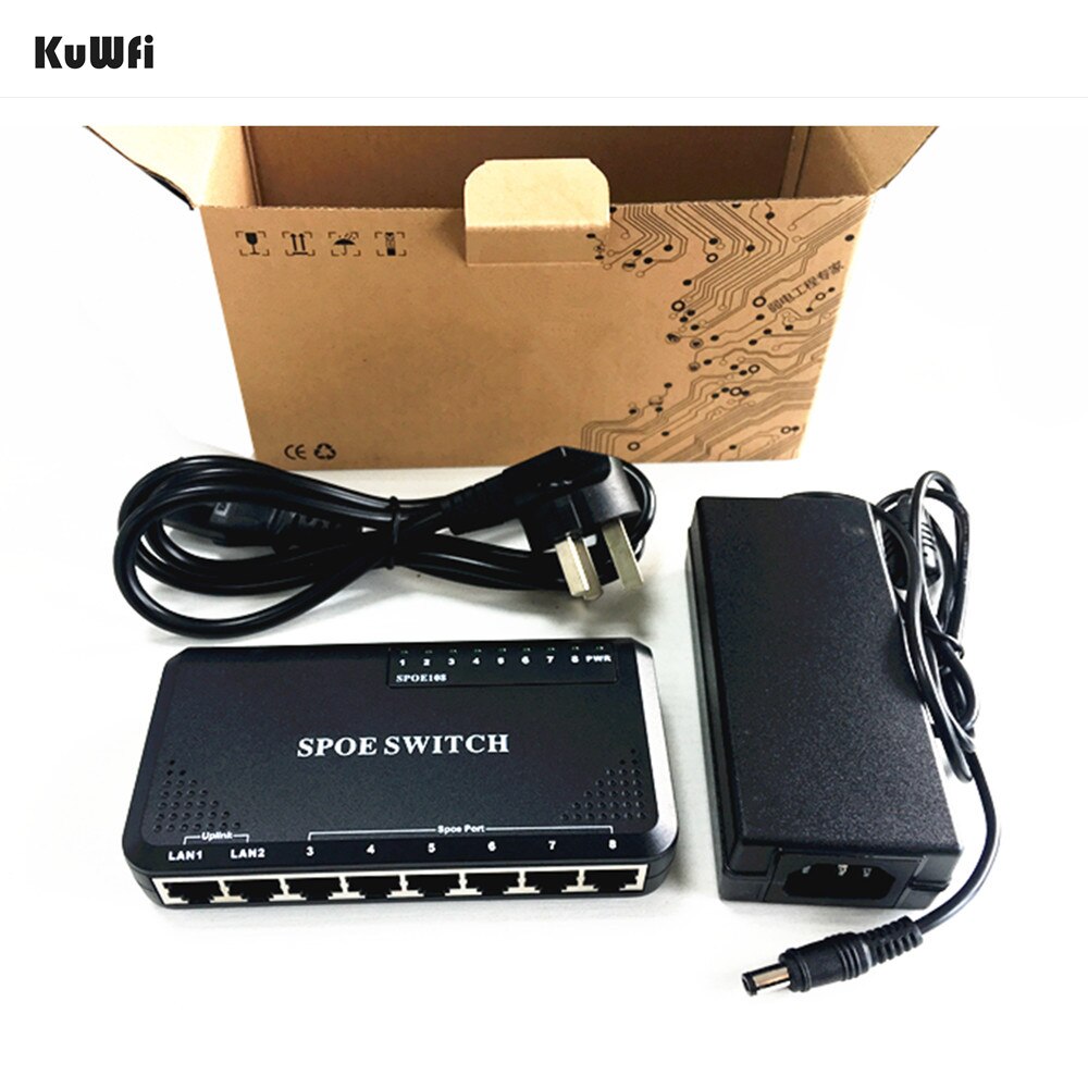 VLAN Support 90W 8 Port 10/100Mbps POE Switch Powe... – Grandado
