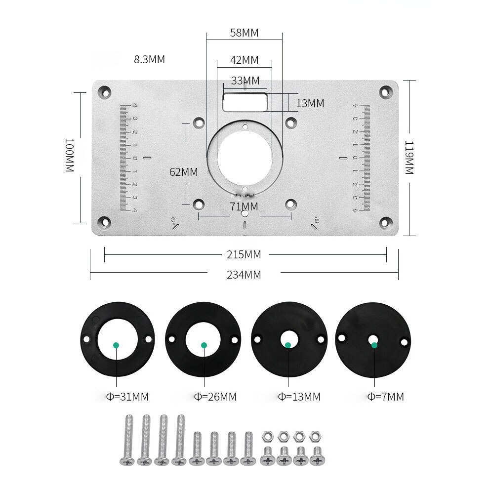 Multifunctionele Aluminium Router Tafel Insert Pla... – Grandado