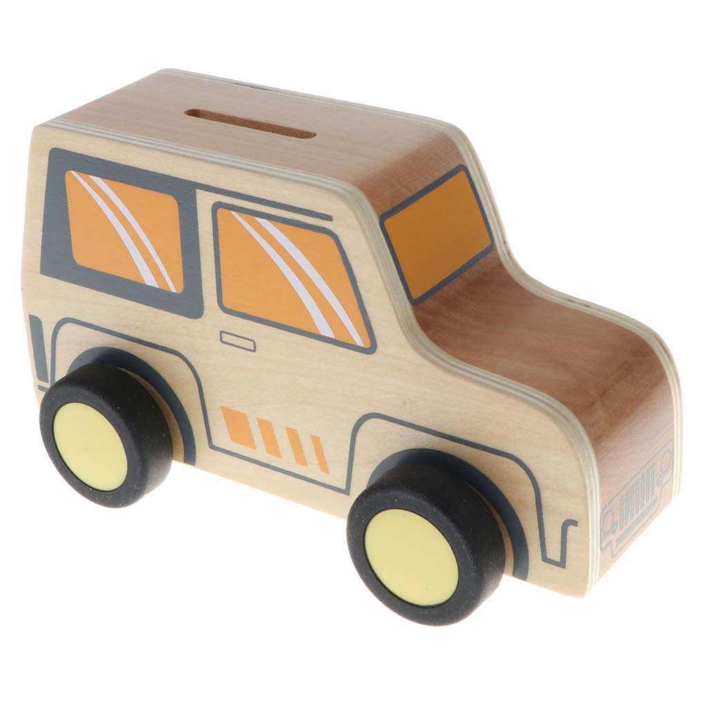 Wooden Piggy Bank Savings Car Vehicle Model Educat... – Grandado