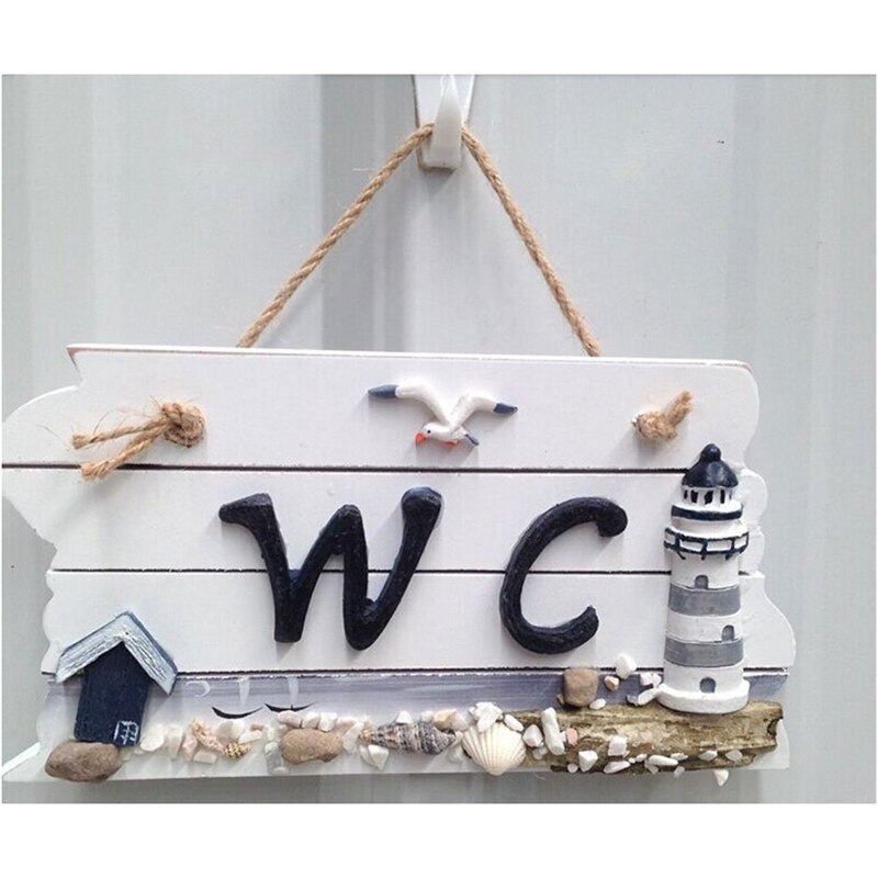 Mediterranean Style Nordic Wooden WC Shingle Doorp... – Grandado