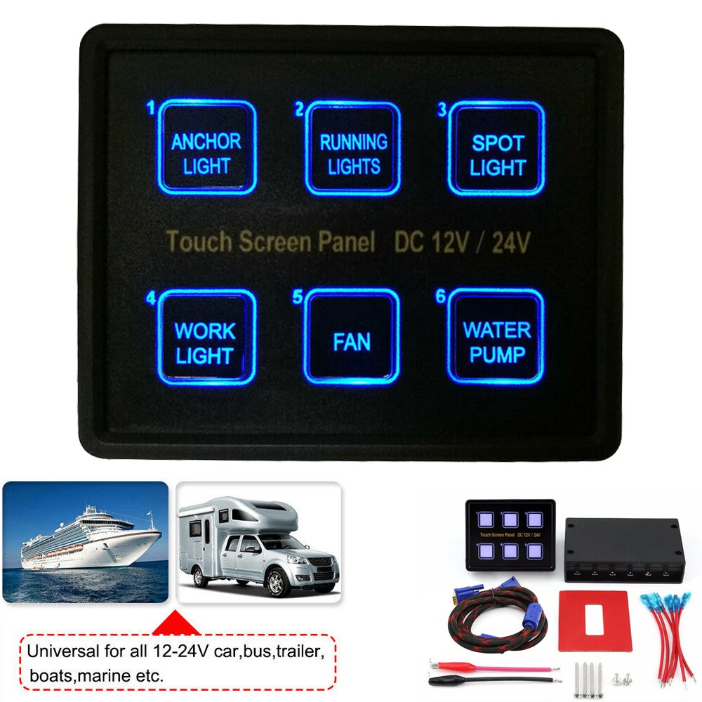 DC12-24V 6 Gang Touch Screen Switch Panel Intellig... – Vicedeal